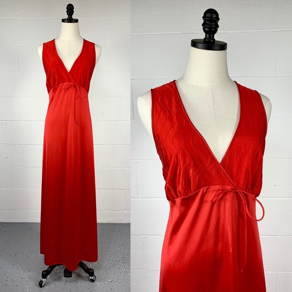 Vintage | Intimates & Sleepwear | Vintage 7s Jcpenney Red Nylon ...